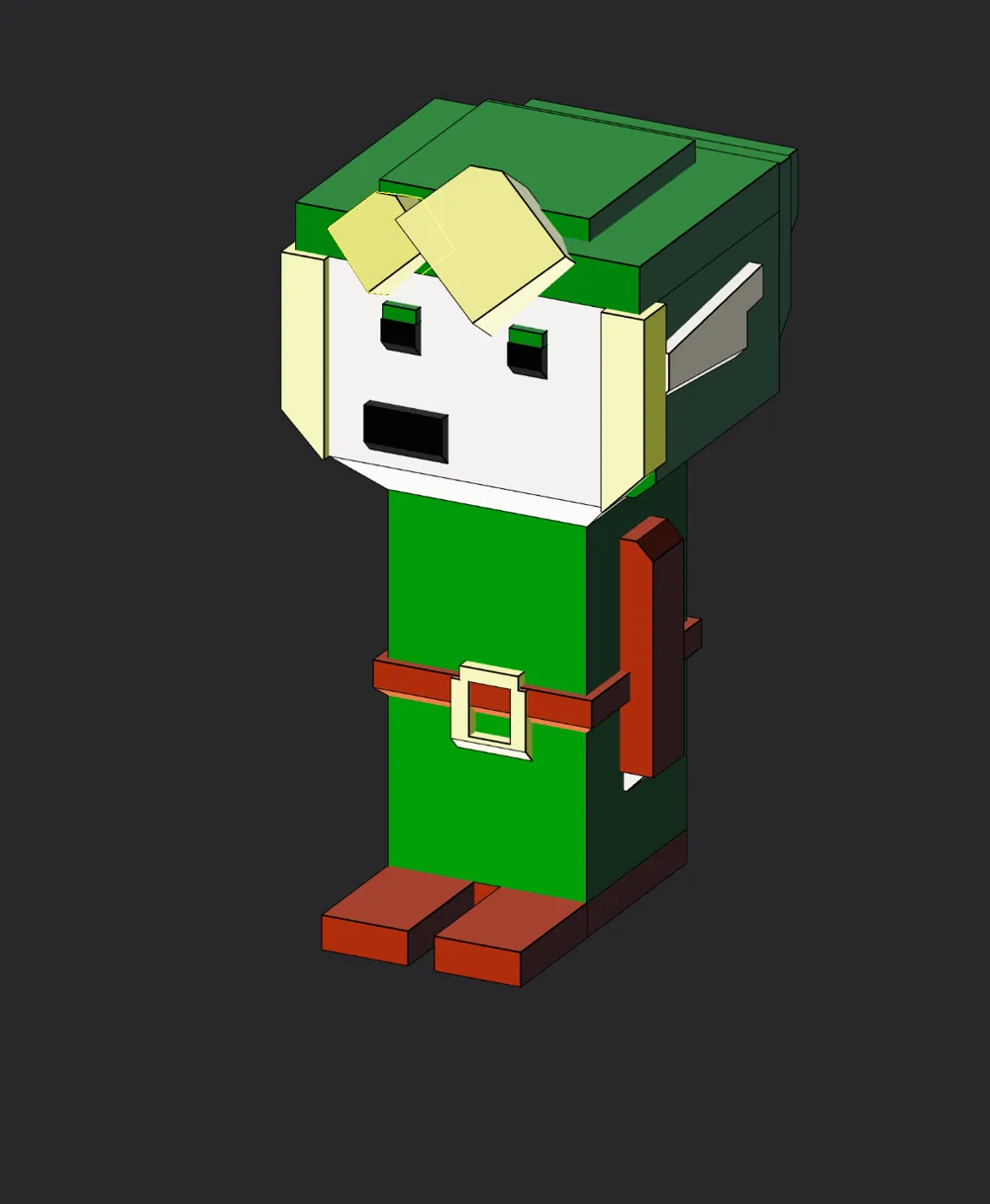 Zelda - Link (Minecraft Chibi Style) by ragin666 - MakerWorld