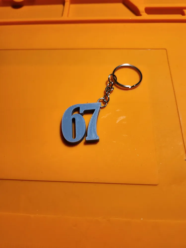 67 Keychain - Free 3D Print Model - MakerWorld
