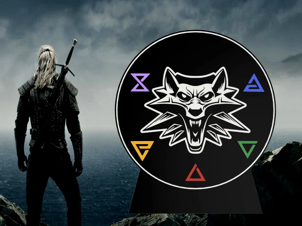 The Witcher Lightbox by A13thNightmare - MakerWorld