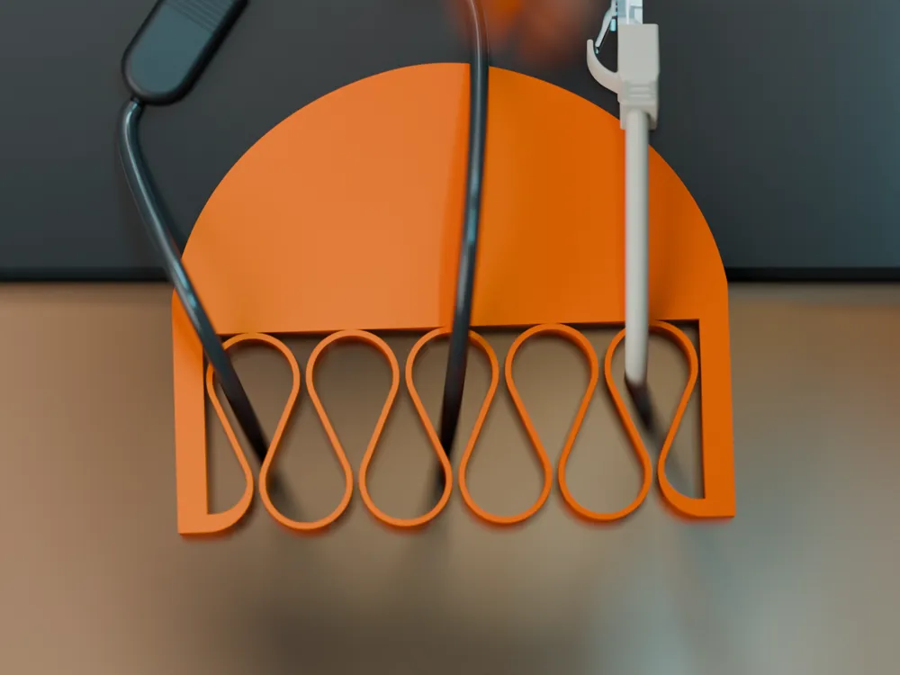 Clamp-On Desk Cable Holder - Free 3D Print Model - MakerWorld