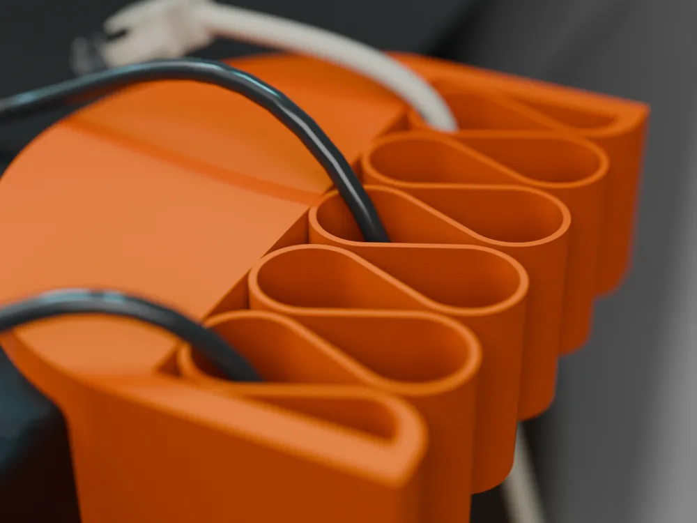 Clamp-On Desk Cable Holder - Free 3D Print Model - MakerWorld