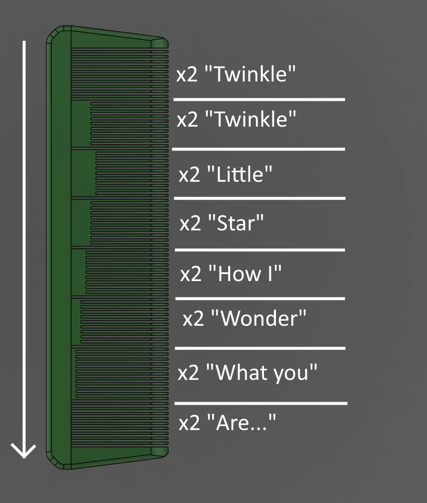 Musical Comb V2 by Grove3D MakerWorld: Download Free 3D Models