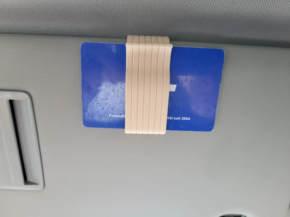 Sunglasses and Card Clip Holder Car Visor - Free 3D Print Model ...