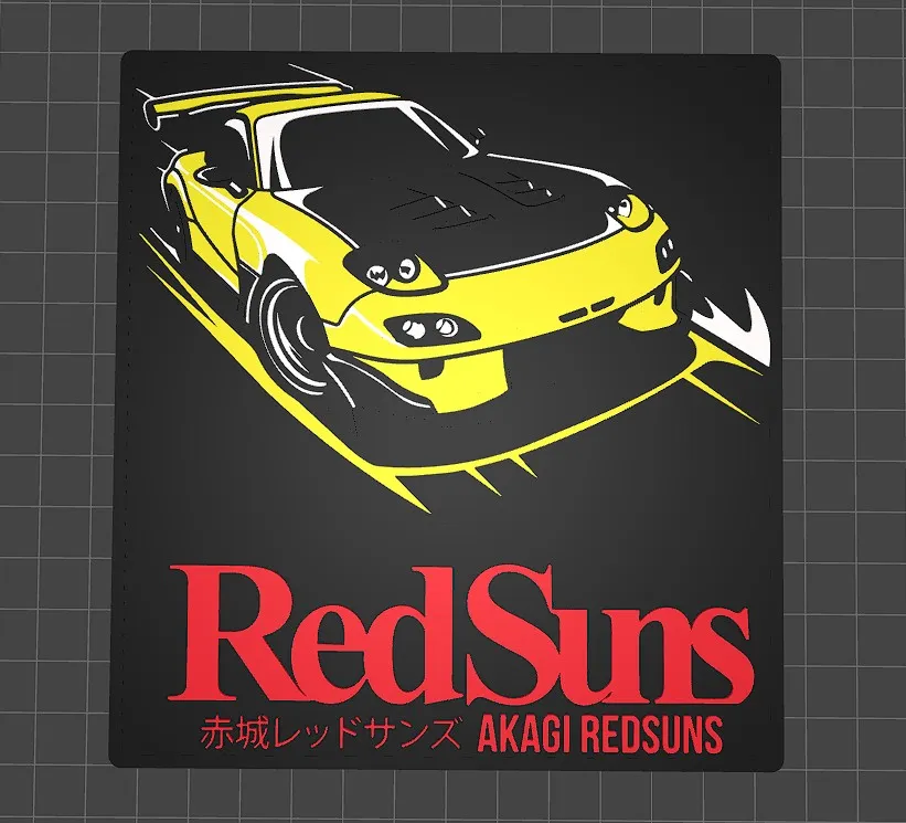 Initial D RedSuns RX7 FD por Gold Kris - MakerWorld