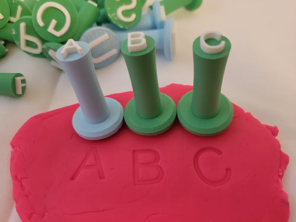 Letter and Number Stamps for Playdoh by ArchSaint - MakerWorld