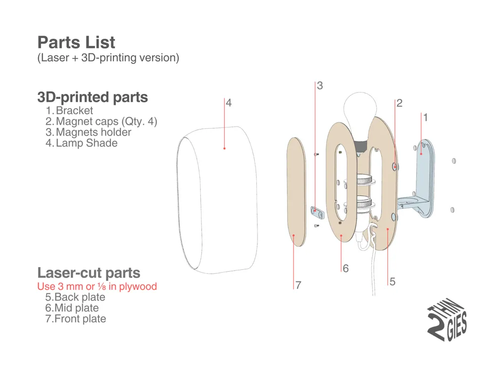 ALBA Modular DIY Lamp by TwoThingies MakerWorld: Download Free 3D Models