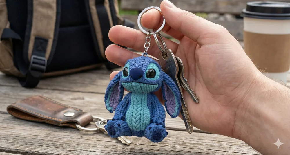 Stitch Keychain - Free 3D Print Model - MakerWorld