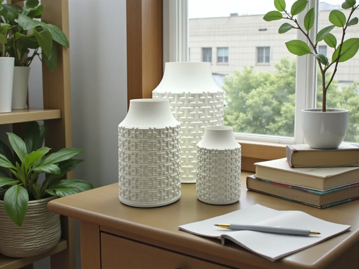 Geobrick Tapered Shoulder Vase - 3 Sizes - Free 3D Print Model - MakerWorld