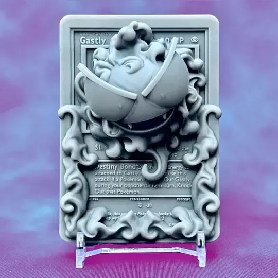 Gastly 3D Printable Pokémon Card; Pokemon TCG by Nostalgic 3D ...