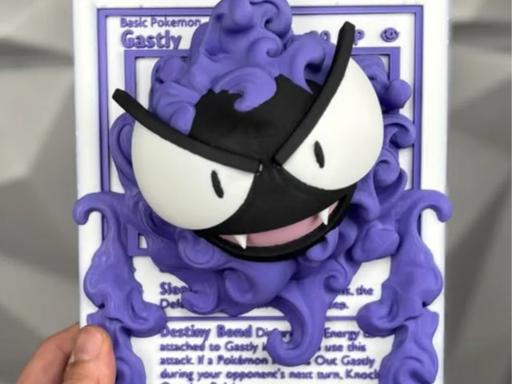 Gastly 3D Printable Pokémon Card; Pokemon TCG by Nostalgic 3D ...