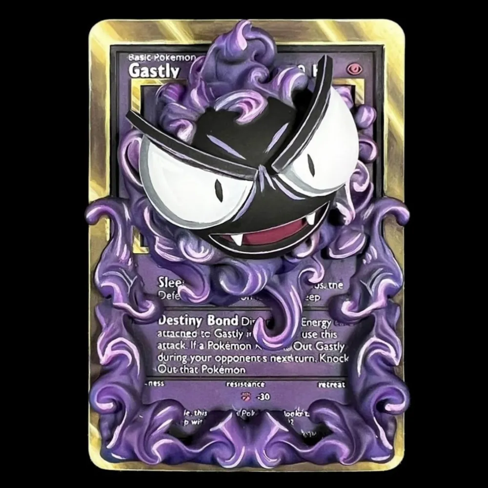 Gastly 3D Printable Pokémon Card; Pokemon TCG by Nostalgic 3D ...