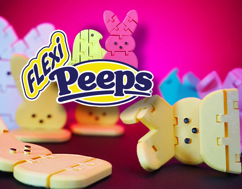 Flexi Easter Peeps - Peep Bunny and Chick Fidget by K2_Kevin - MakerWorld