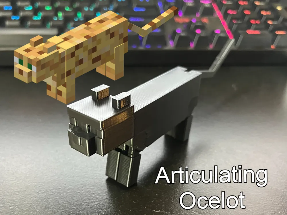 Articulated Minecraft Ocelot/Cat by Cause - MakerWorld