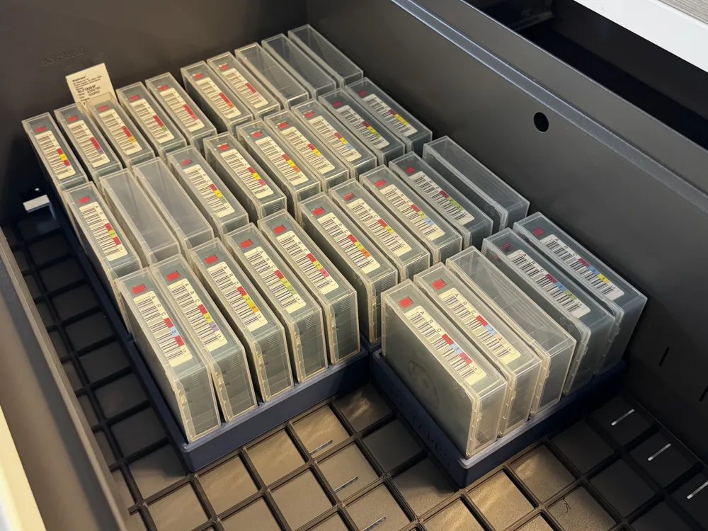 LTO Tapes Tray (holds 5) by TommyBoyChicago MakerWorld: Download Free 3D Models