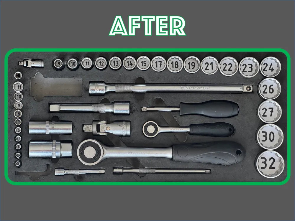 Hexagonal Socket Identification Tag/Label (metric) by dedge - MakerWorld