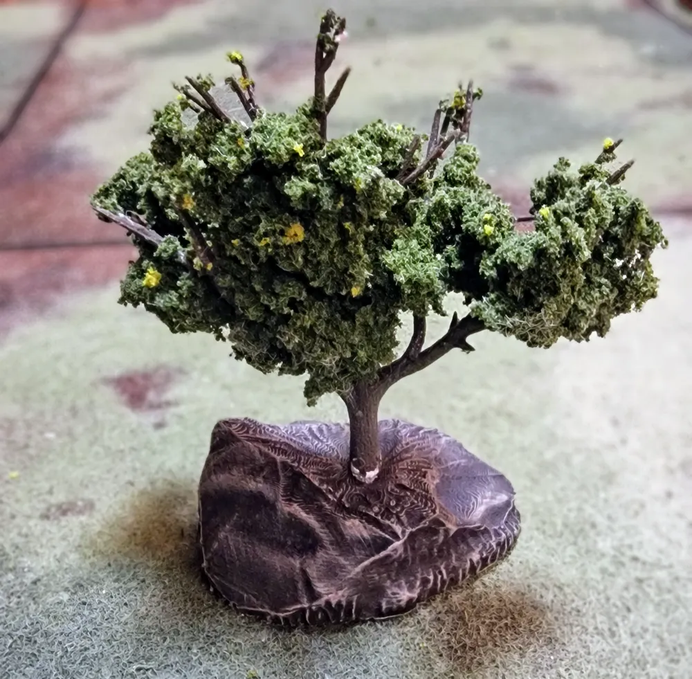Tree base/rock terrain for wargames, MESBG, Warhammer by PawelP ...