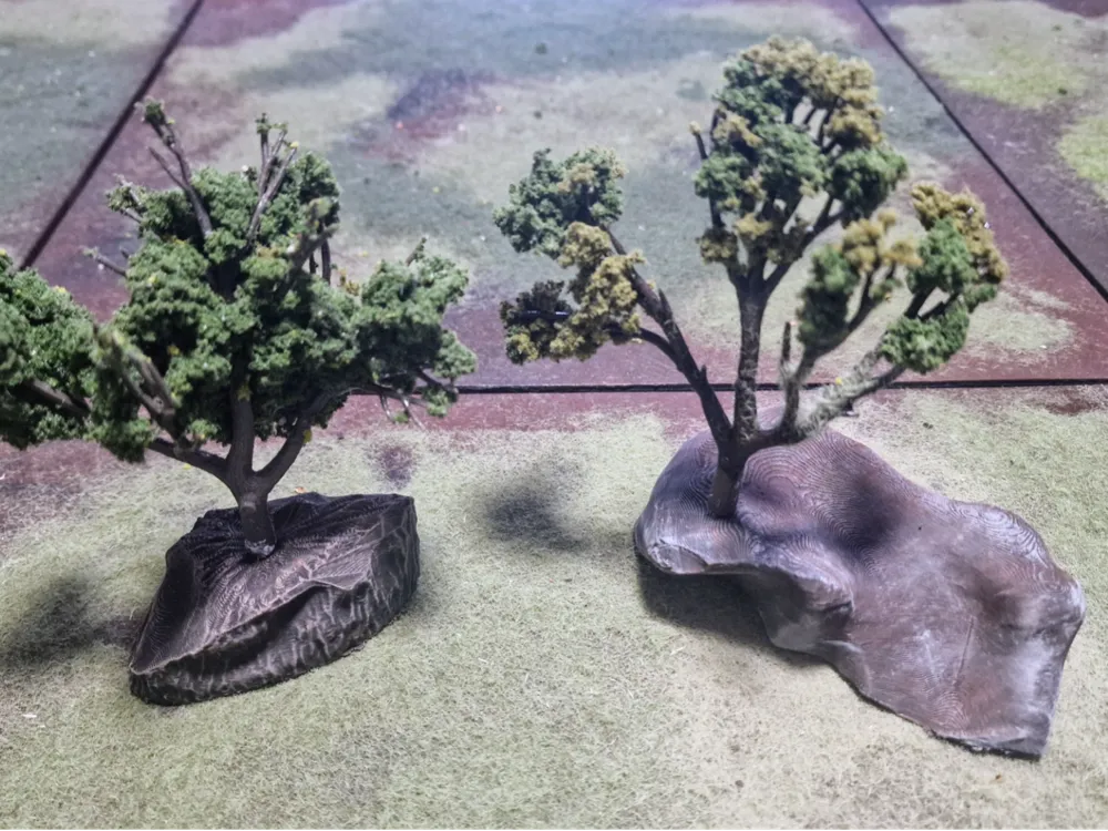 Tree base/rock terrain for wargames, MESBG, Warhammer by PawelP ...