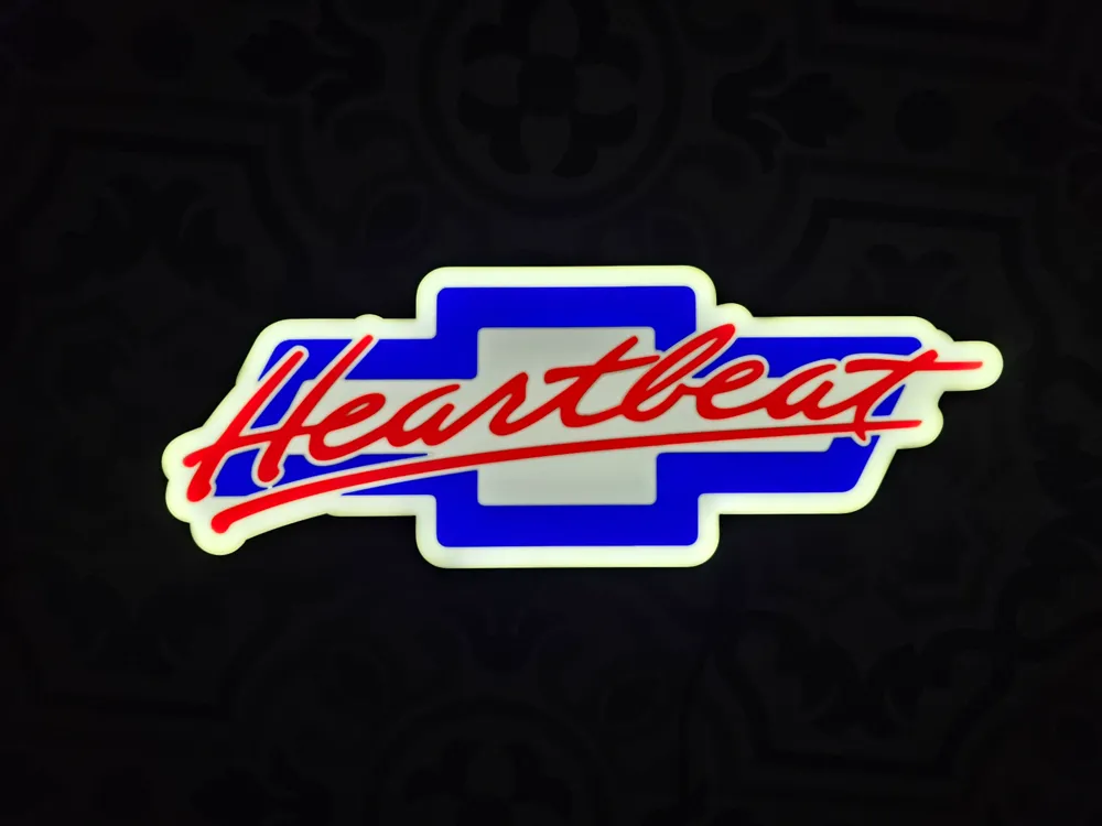 Chevrolet Heartbeat LED Lightbox Sign by Fast3D MakerWorld: Download ...