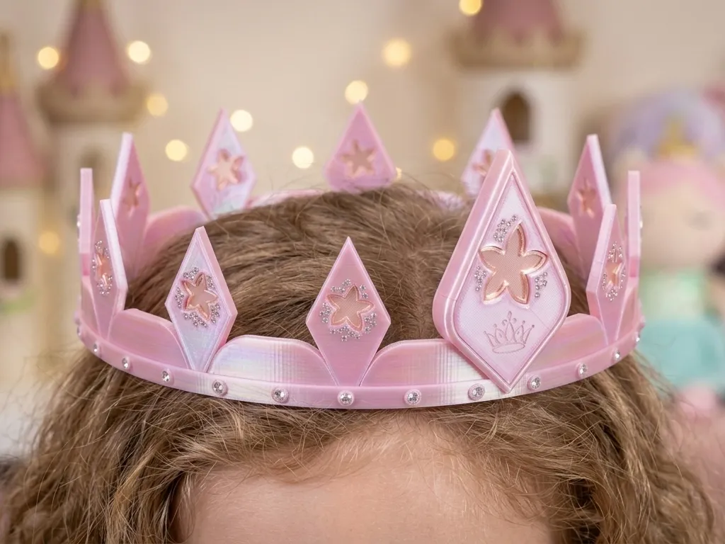 Princess Flower crown - Free 3D Print Model - MakerWorld