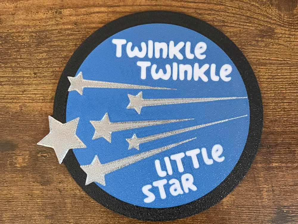 Twinkle Twinkle Little Star Coaster/wall art by StudBuffin - MakerWorld