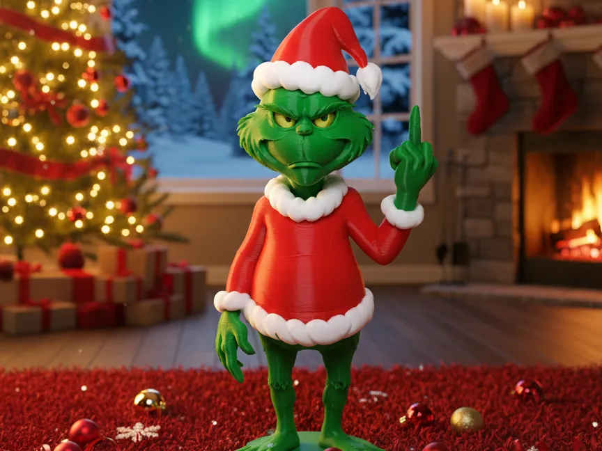 Grinch Doigt doigt insolent – Figurine de Noël - Modèle d'Impression 3D ...