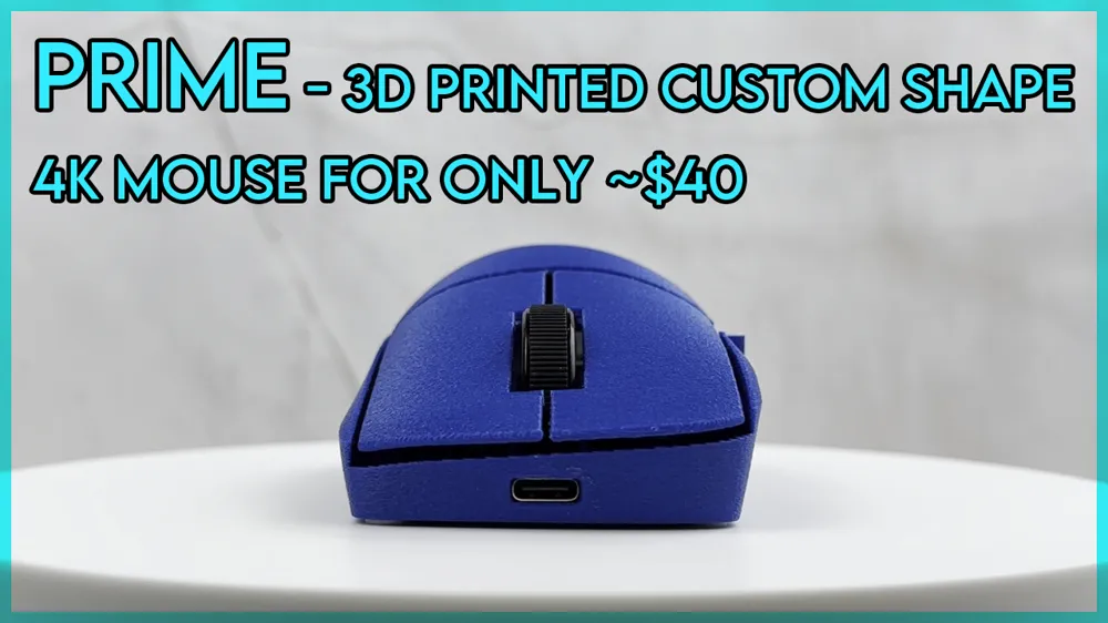 Prime - Asymmetric 3D Printed 4K Mouse G49 Pro by zoroseerus - MakerWorld