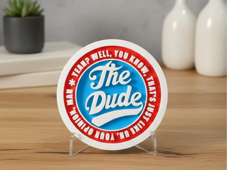 The Big Lebowski movie coaster - Free 3D Print Model - MakerWorld