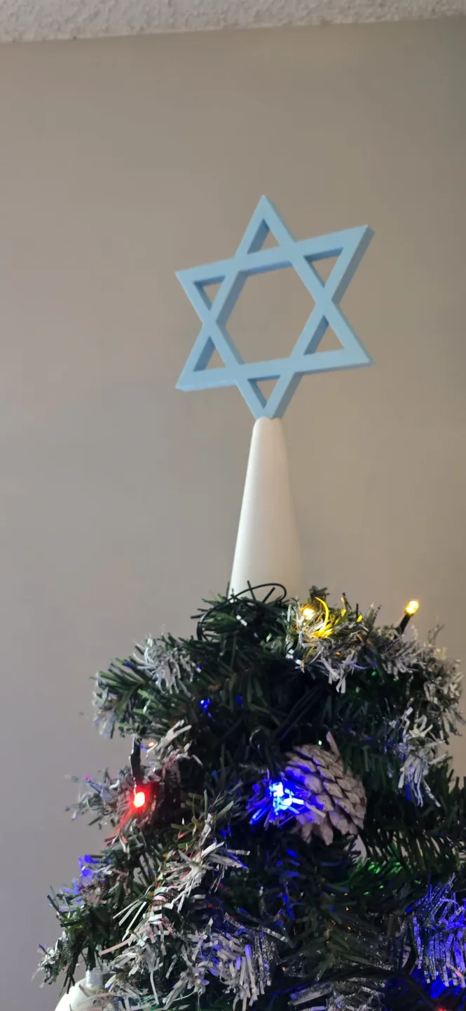 Star of David Tree Topper Hanukkah Bush Topper - Free 3D Print Model ...
