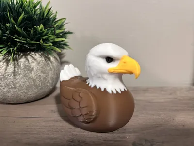 Bald Eagle Rubber Duck - Free 3D Print Model - MakerWorld