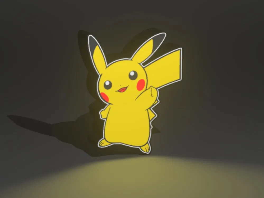 Lightbox Pikachu Pokémon LED Light Pokémon RGB by MeinDing MakerWorld ...