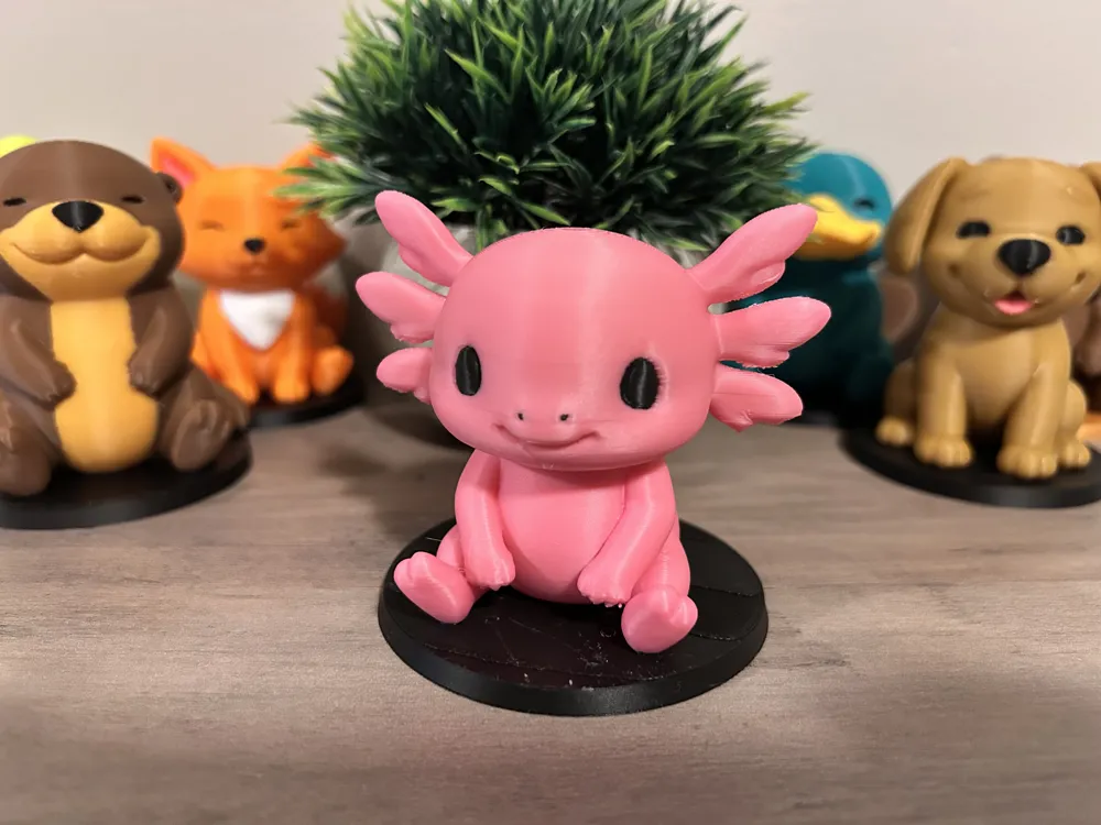 Cute Axolotl Desk Pal by K3DPrint MakerWorld: Download Free 3D Models