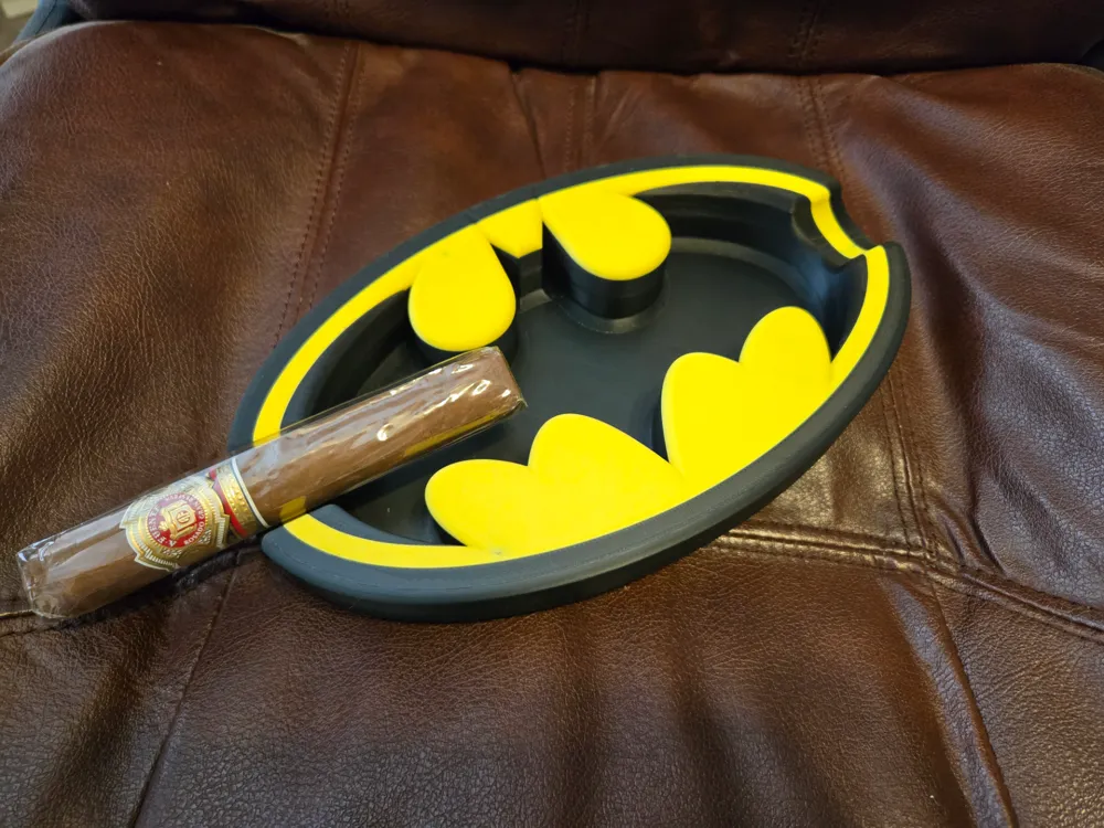 Batman Logo Ashtray - Free 3D Print Model - MakerWorld