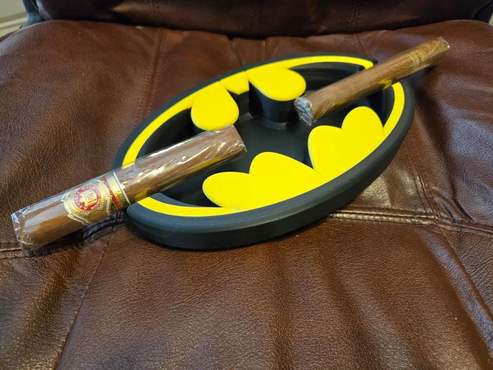 Batman Logo Ashtray - Free 3D Print Model - MakerWorld