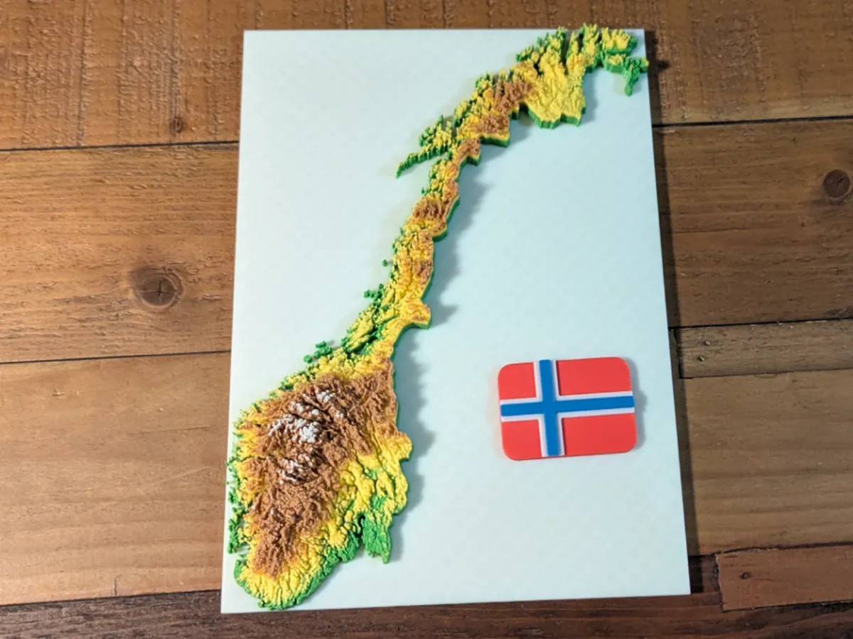 Norge (Norway) - Countries of the World - Free 3D Print Model - MakerWorld