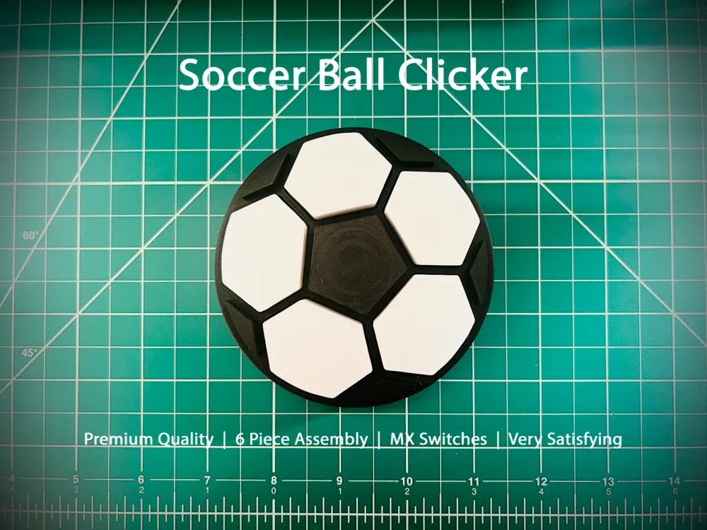 Soccer Ball Clicker Fidget - Free 3D Print Model - MakerWorld