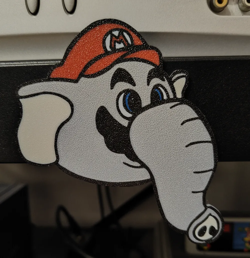 Super Mario Elephant magnet by Forest87 - MakerWorld