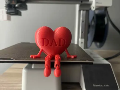 heart for dad - Free 3D Print Model - MakerWorld