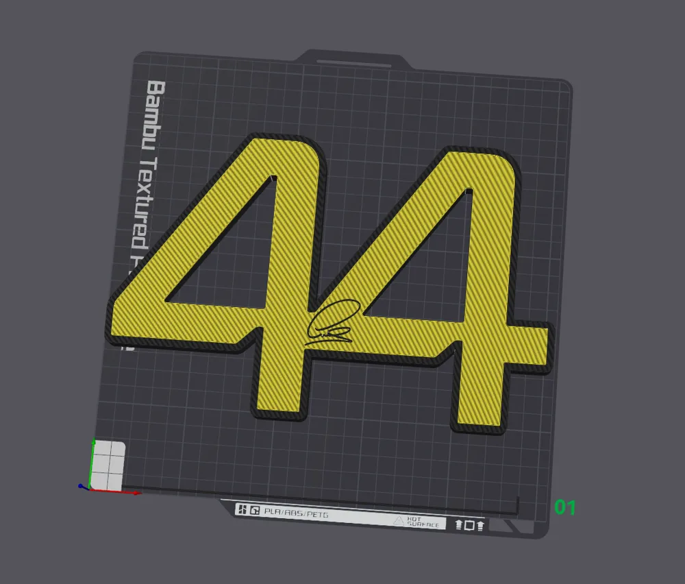 Lewis Hamilton 44 Sign Display Wall Desk Shelf Art by Unrivaled3D ...
