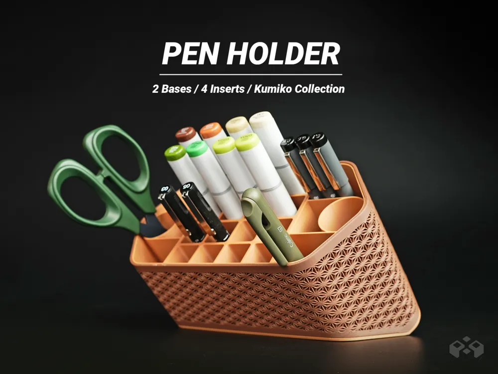 Asanoha Pen Holder - Desk Organizer by Meyui MakerWorld: Download Free 3D Models