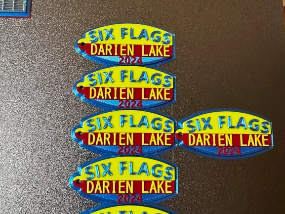 Six Flags Darien Lake Keychain by Daniel MakerWorld: Download Free 3D ...