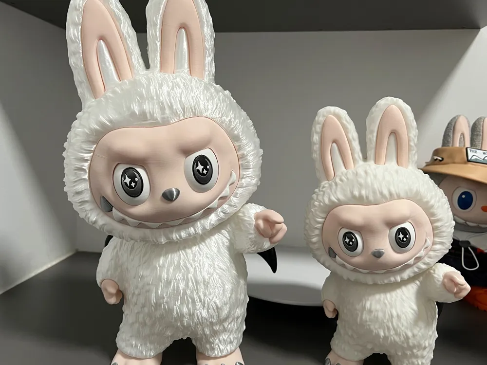 大天使-拉布布labubu（三形态可旋转眼球、可活动翅膀）超大娃系列-双版本38CM-28CM 来自 lengfeng MakerWorld ...