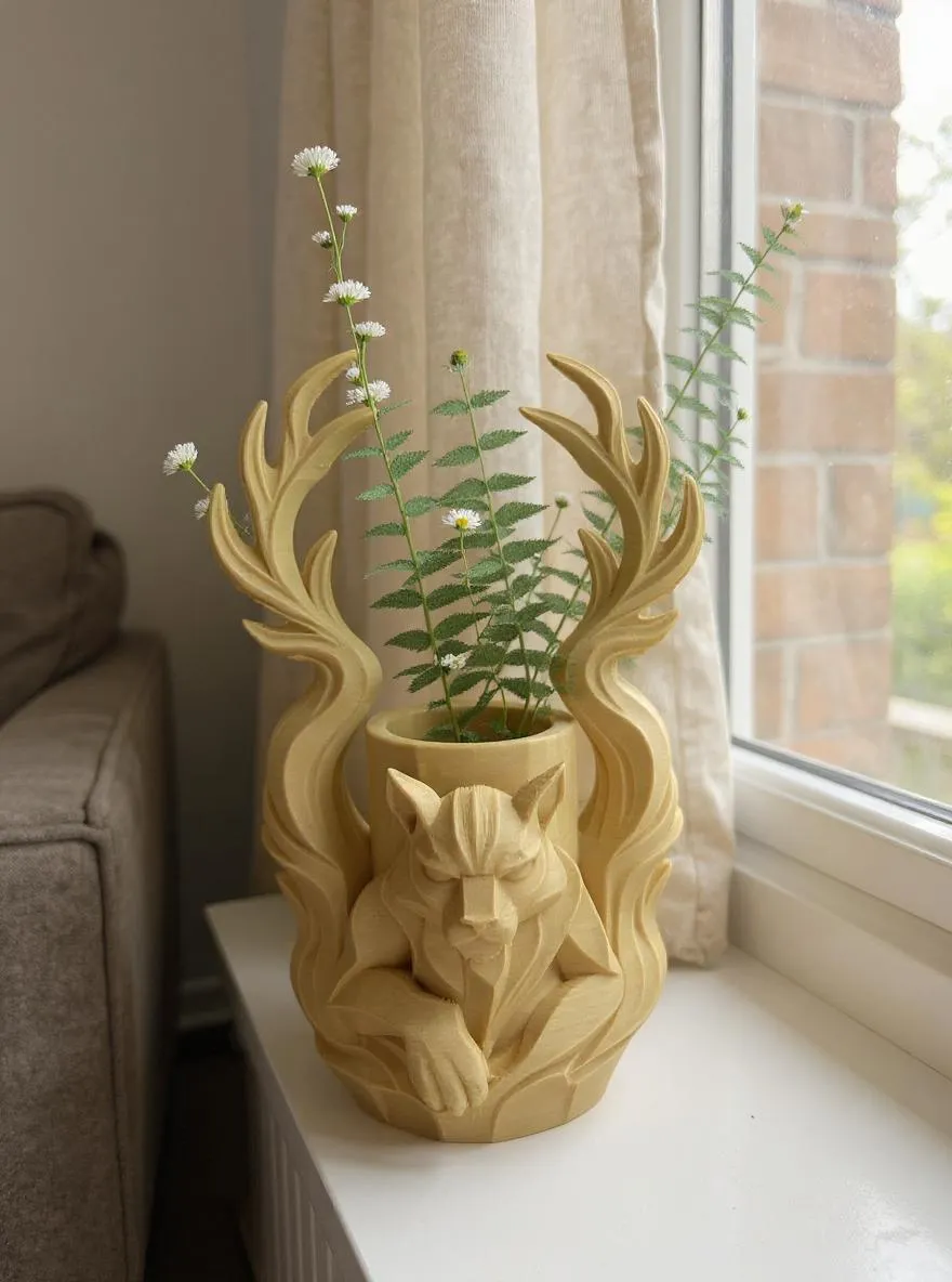 Guardian of the Flame wolf vase by VASEE MakerWorld: Download Free 3D ...