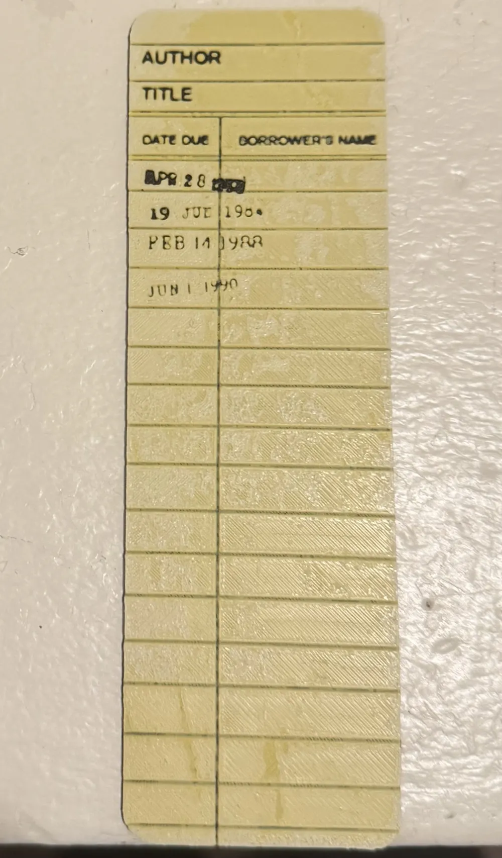 Library Due Date Bookmark by Book Jockey MakerWorld: Download Free 3D ...