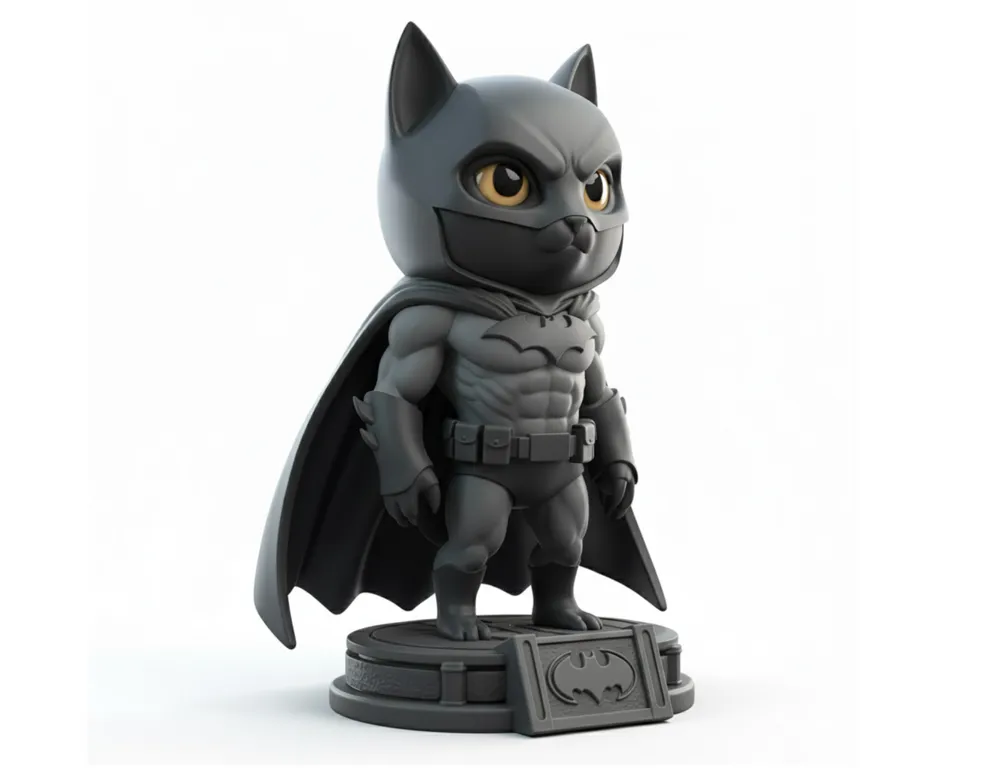 Bat-Cat: The Purr-fect Batman Kitty! - Free 3D Print Model - MakerWorld