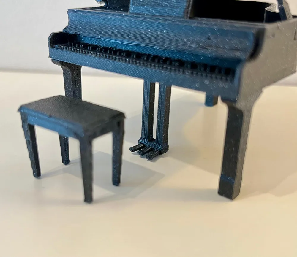 Grand Piano Kit Card (1:24) with chair - Free 3D Print Model - MakerWorld
