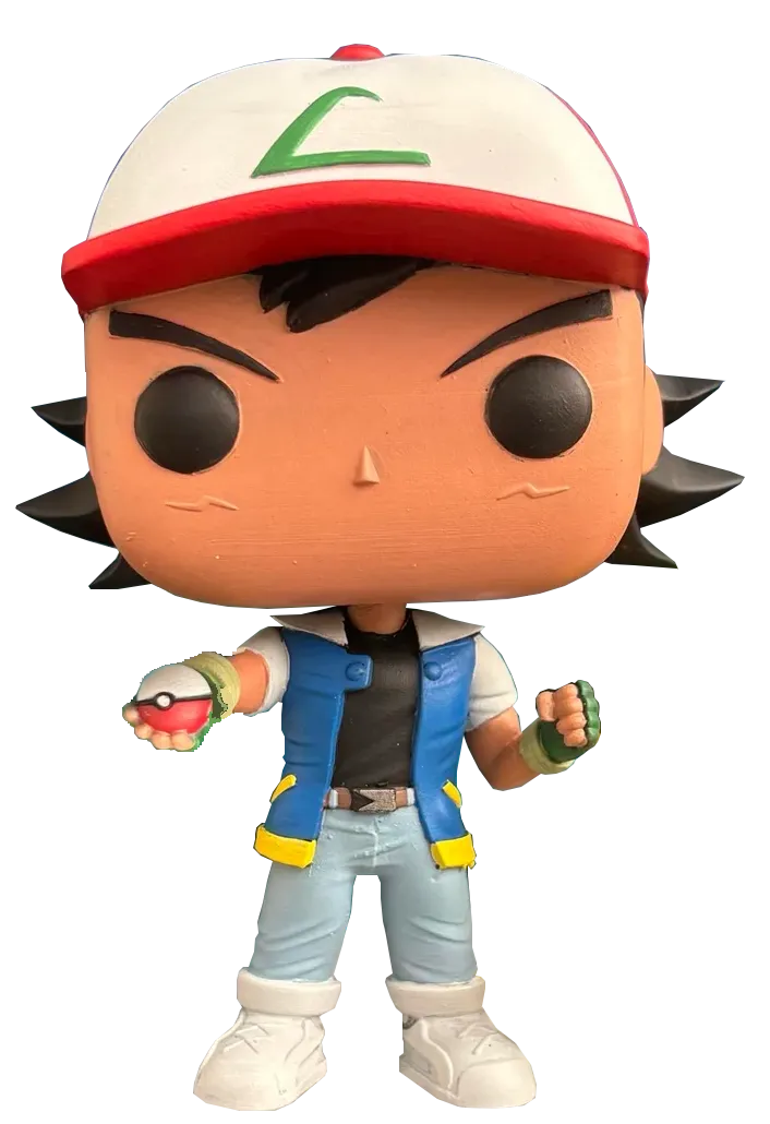 Pokémon: Ash Ketchum - Funko Pop Figure! by DmK - MakerWorld