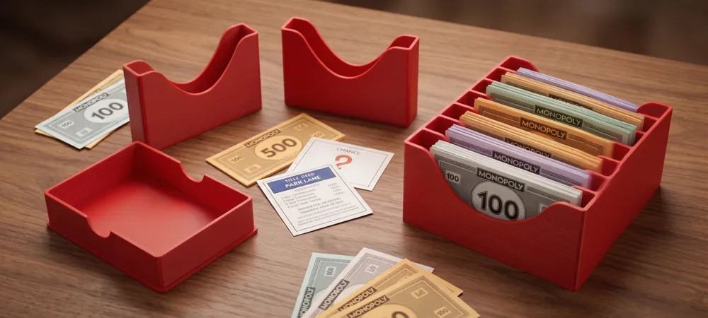 Monopoly Money and Card Organizer - Free 3D Print Model - MakerWorld