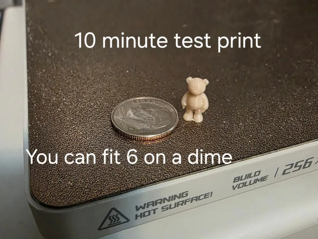 Tiny Teddy Bear 10 MIN Test Print - Free 3D Print Model - MakerWorld