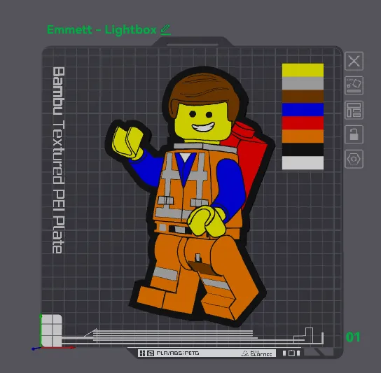 Lego - Emmett- Lightbox by Love Prints - MakerWorld