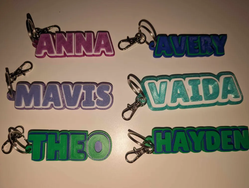 Name KeyChains by hwygirl7 MakerWorld: Download Free 3D Models